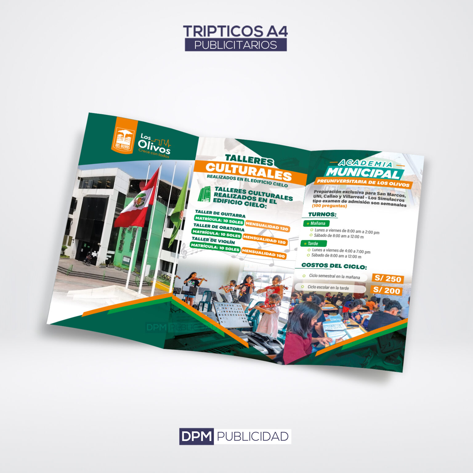 Tríptico Publicitario A4 - Dpm Publicidad