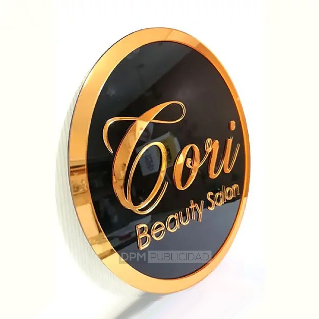 Letrero con Acrílico Espejo Personalizado